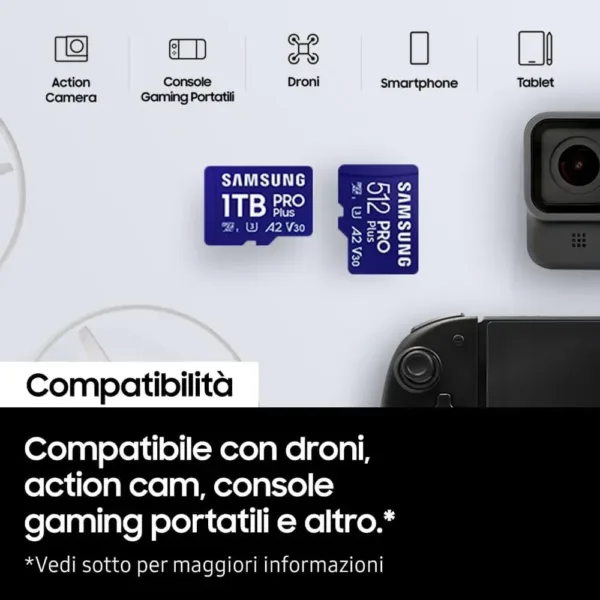 Samsung PRO Plus Scheda di Memoria MicroSDXC 512GB con Adattatore SD ...